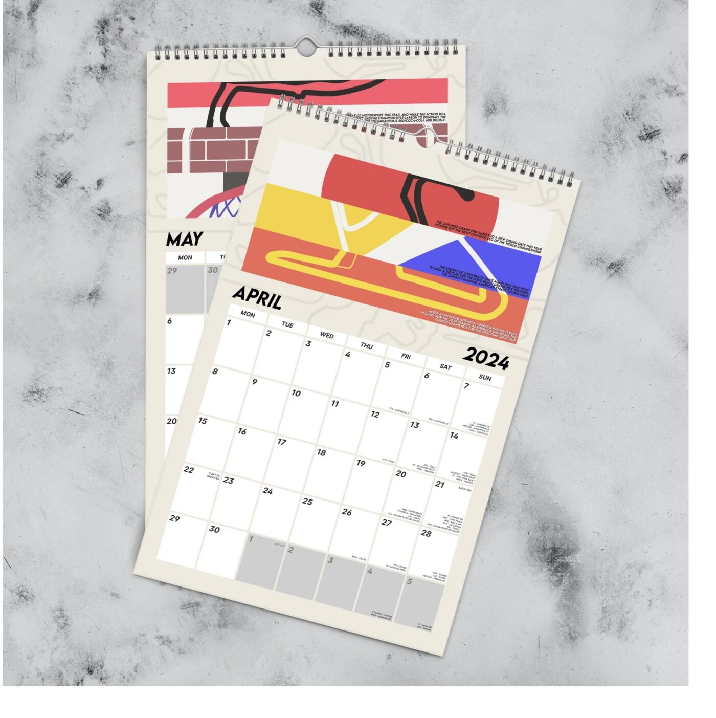 Modern Racing Prints 2024 Calendar